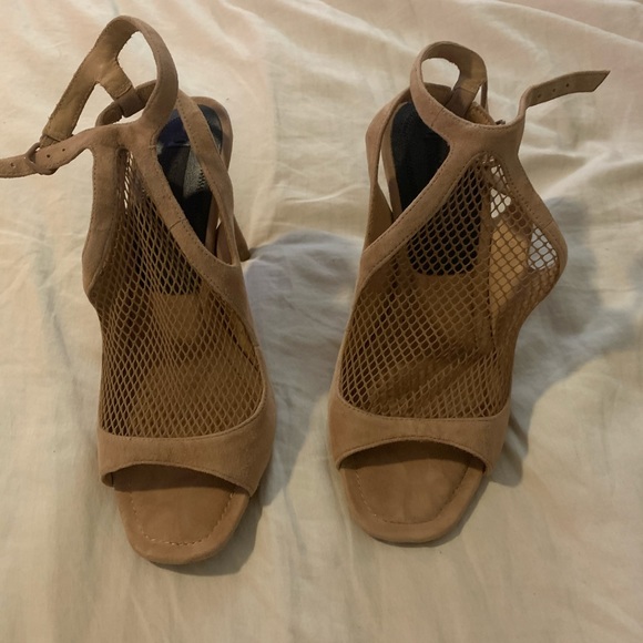Alexander Wang | Shoes | Alexander Wang Nude Mesh Heels | Poshmark